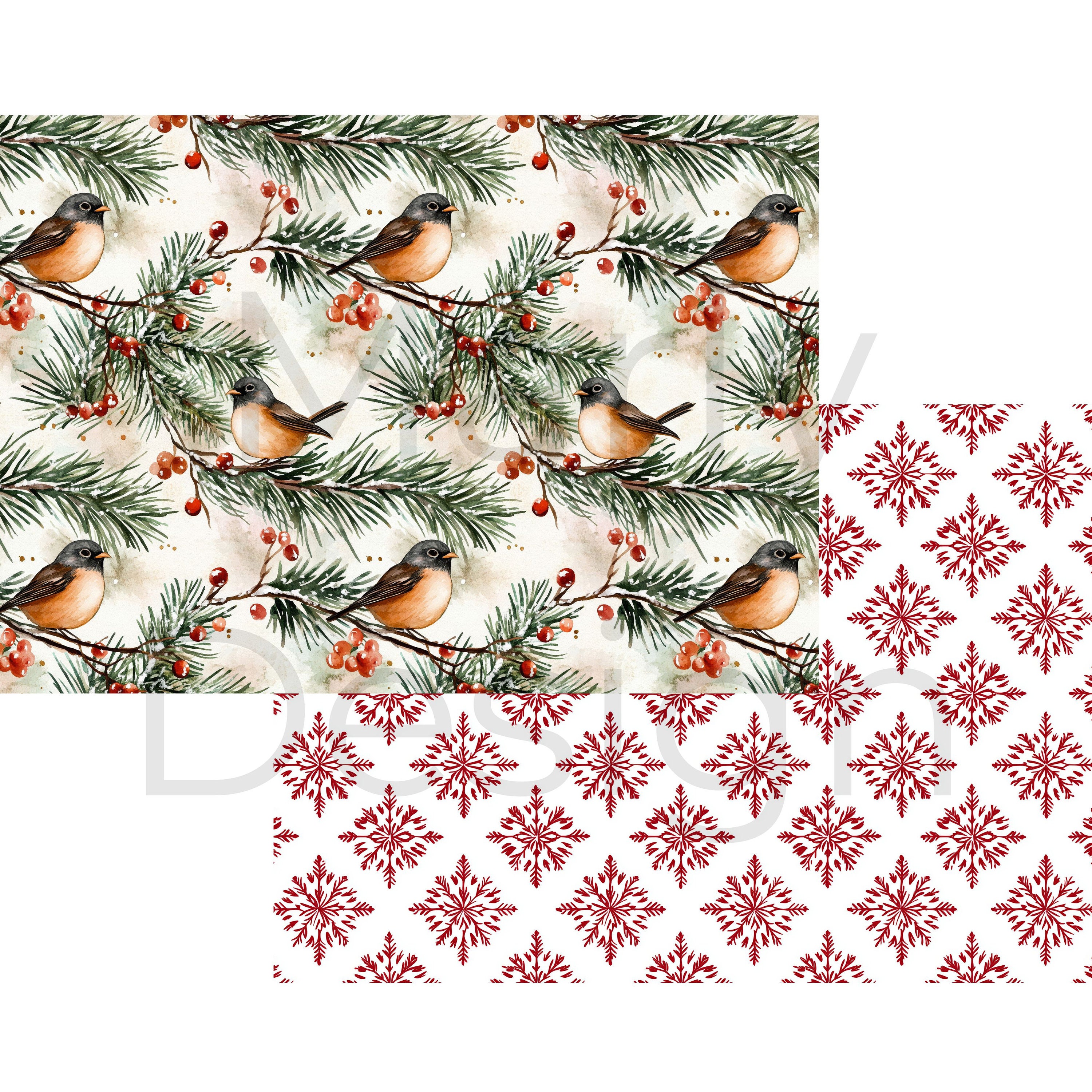 BOTANICAL CHRISTMAS BACKGROUNDS, Junk Journal Pages, Christmas Journal ...