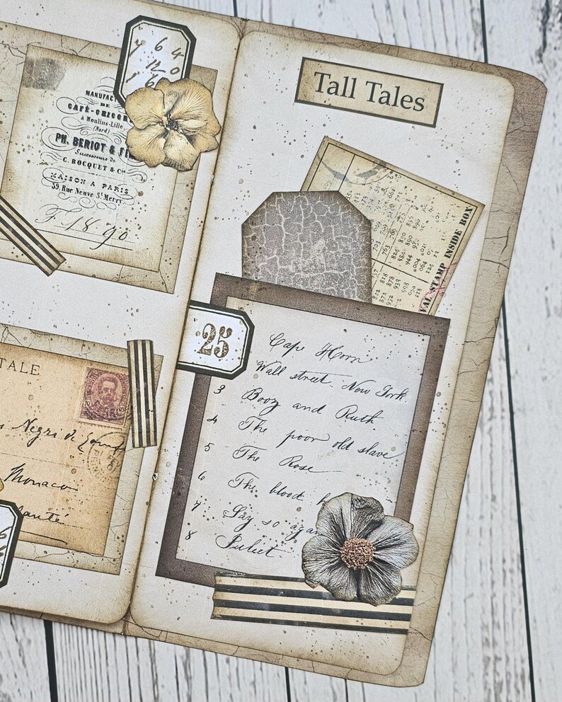 TALL TALES NOTEBOOK Junk Journal Kit, Vintage Printable Notebook With ...