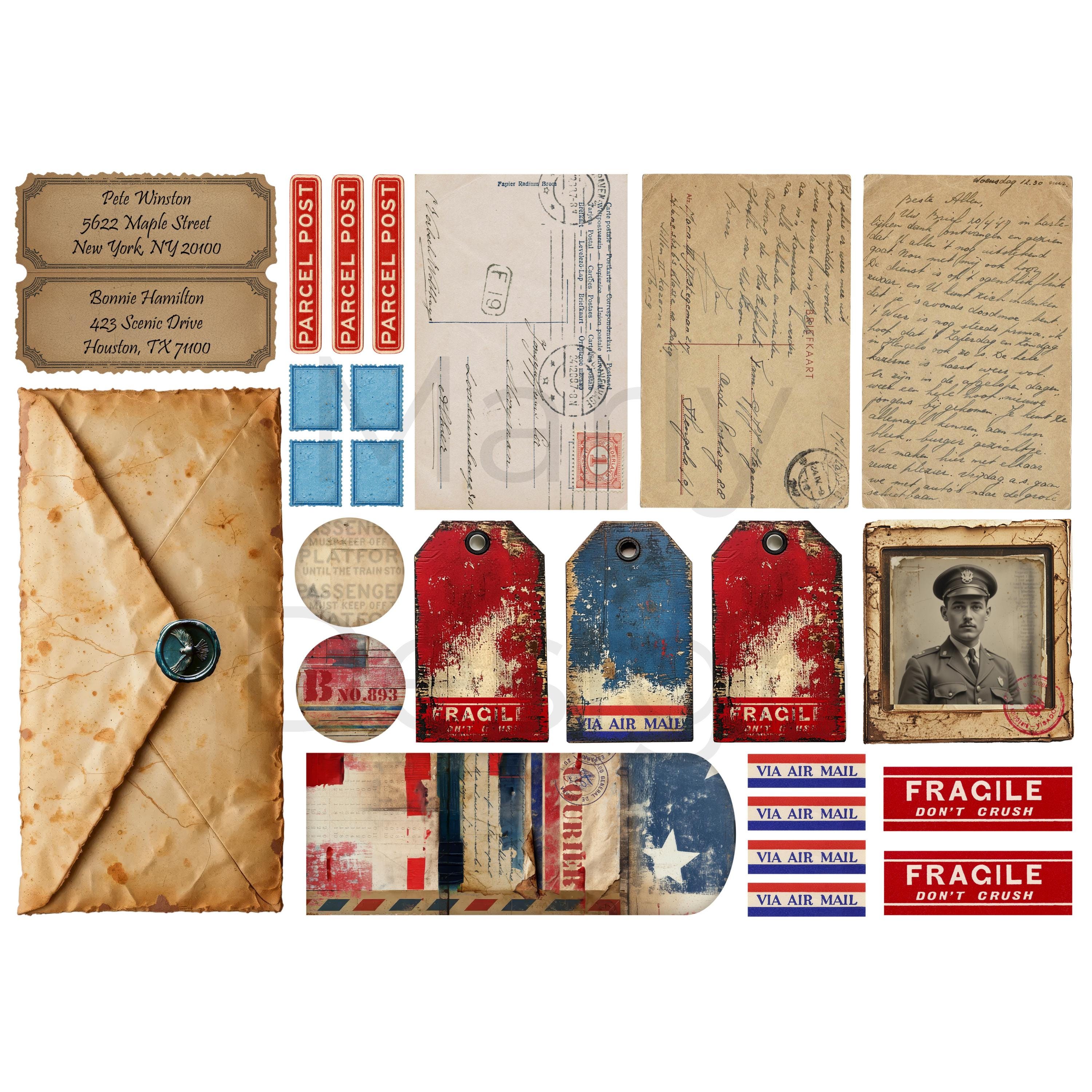 POSTMARKED MEMORIES FUSSY Cut, Postal Theme, Mail, Mailman, Postcards ...