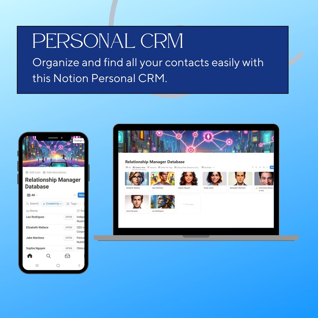 Your Personal CRM Notion Template Including Workflow - Etsy
