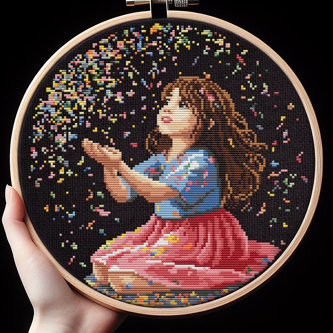 Girl Cross Stitch Pattern, Cross Stitch Pattern, Cross Stitch, Cross ...