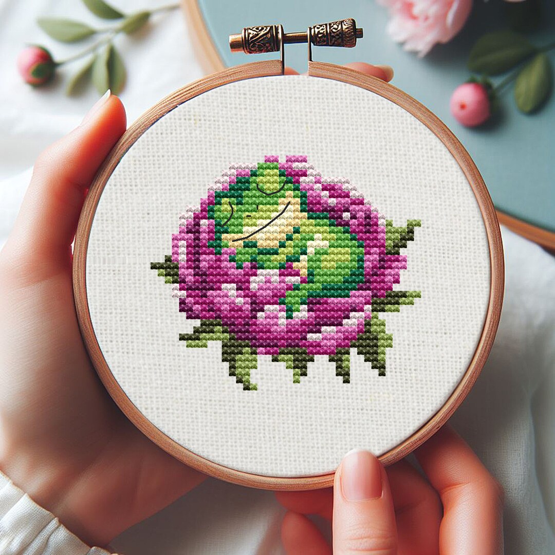 Frog Mini Cross Stitch Pattern, Mini Cross Stitch Pattern, Tiny Cross ...