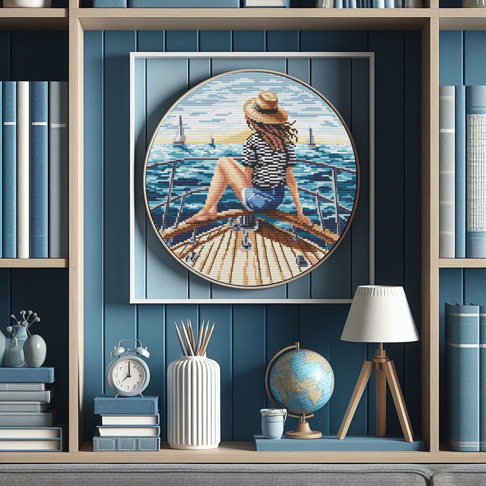 Summer Girl Cross Stitch Pattern, Cross Stitch, Cross Stitch Pattern ...