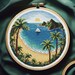 Tropical Beach Cross Stitch Pattern: Summer Seascape (digital PDF) - Etsy