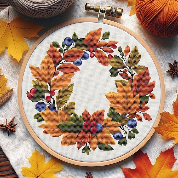 Autumn Cross Stitch - Etsy