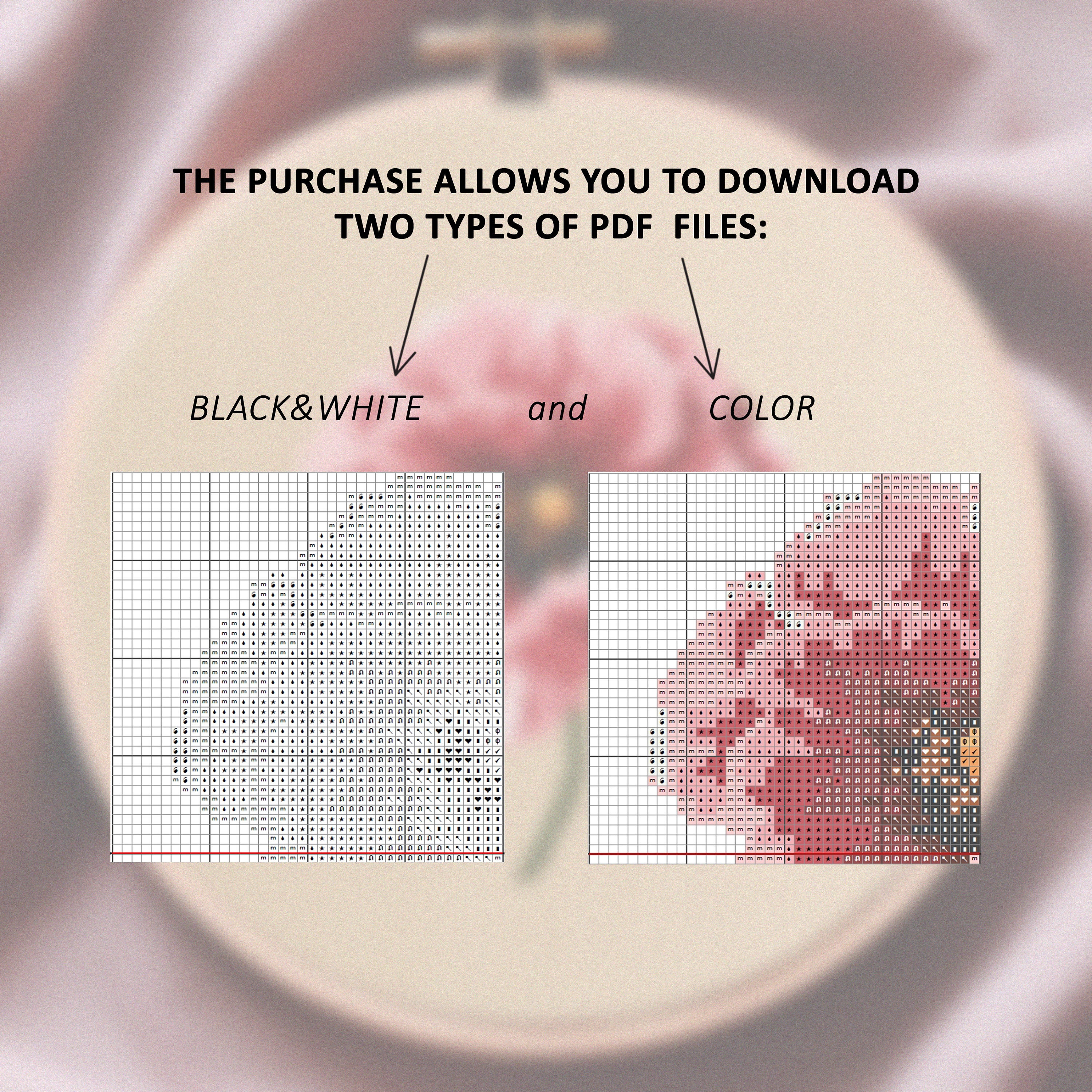Pink Poppy Mini Cross Stitch Pattern, Mini Cross Stitch Pattern, Cross ...
