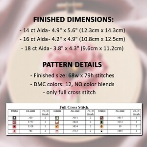 Pink Poppy Mini Cross Stitch Pattern, Mini Cross Stitch Pattern, Cross ...