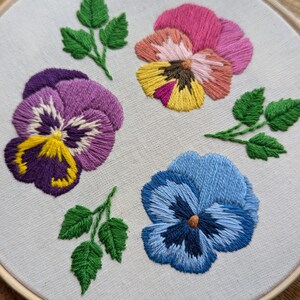 Pansies PDF Pattern With Instructions, Colour Guide and Stitch Guide ...