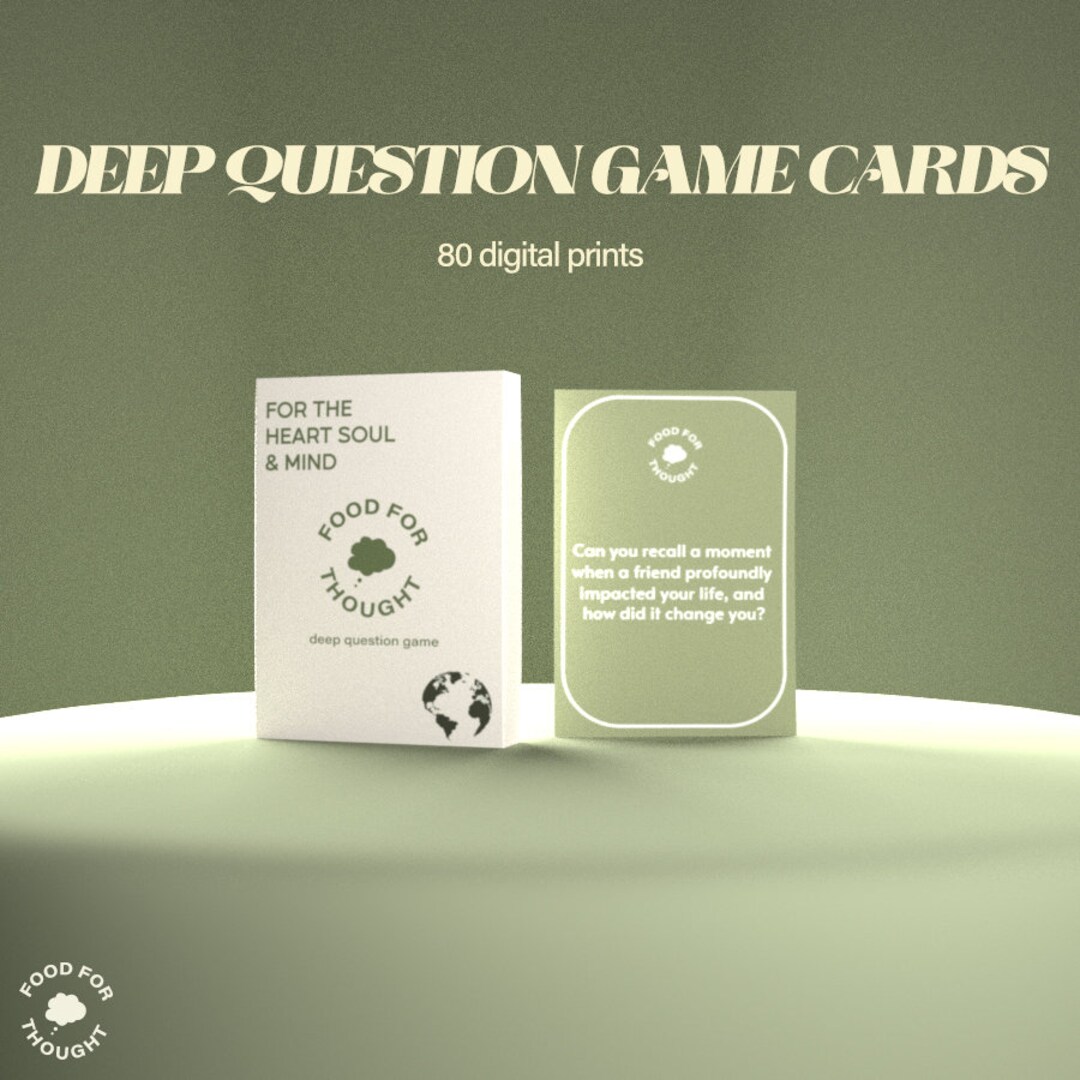 Deep Questions Game - Digital Game Print | Friendship Game | Couples ...