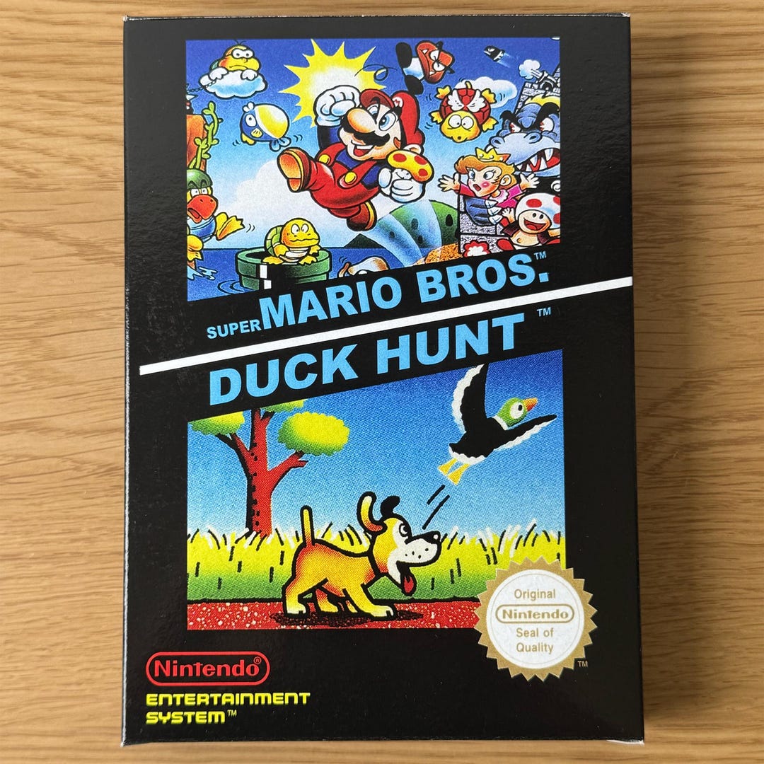 Super Mario Bros & Duck Hunt Box NES - Etsy
