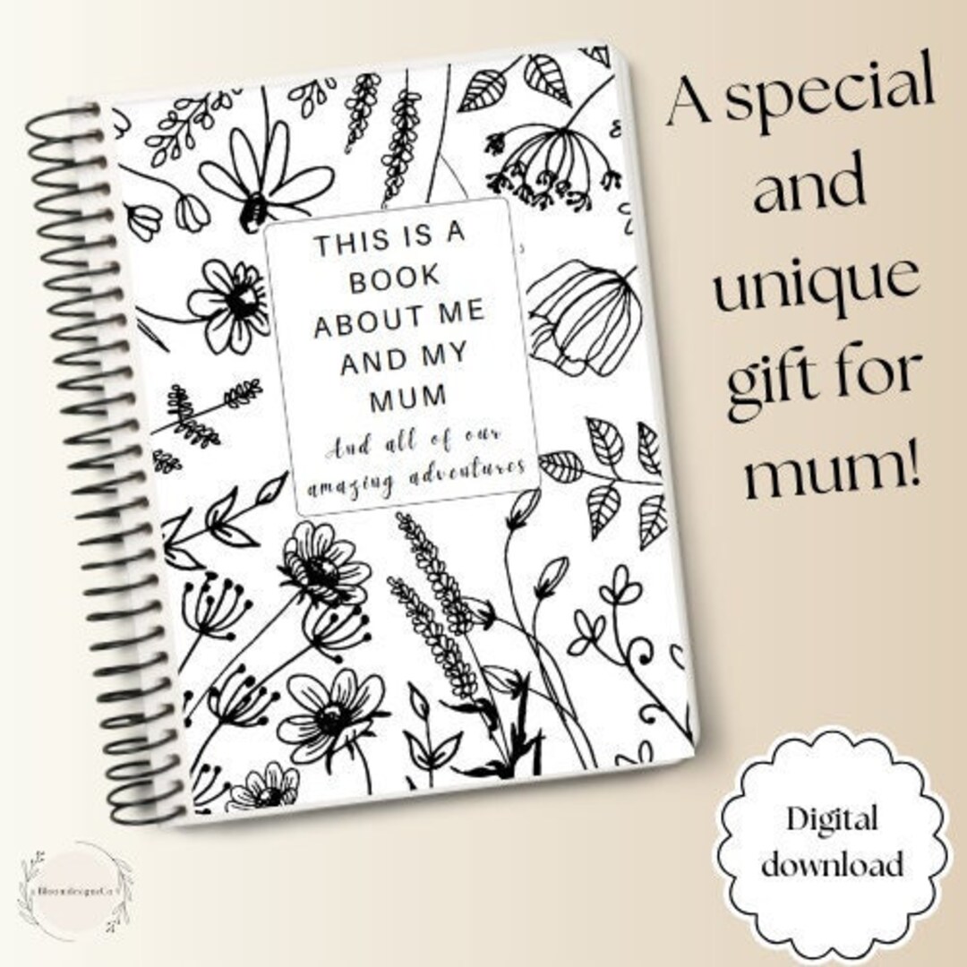 Printable Mum & Me Memory Book, Keepsake Journal, 70 Page A4 PDF ...