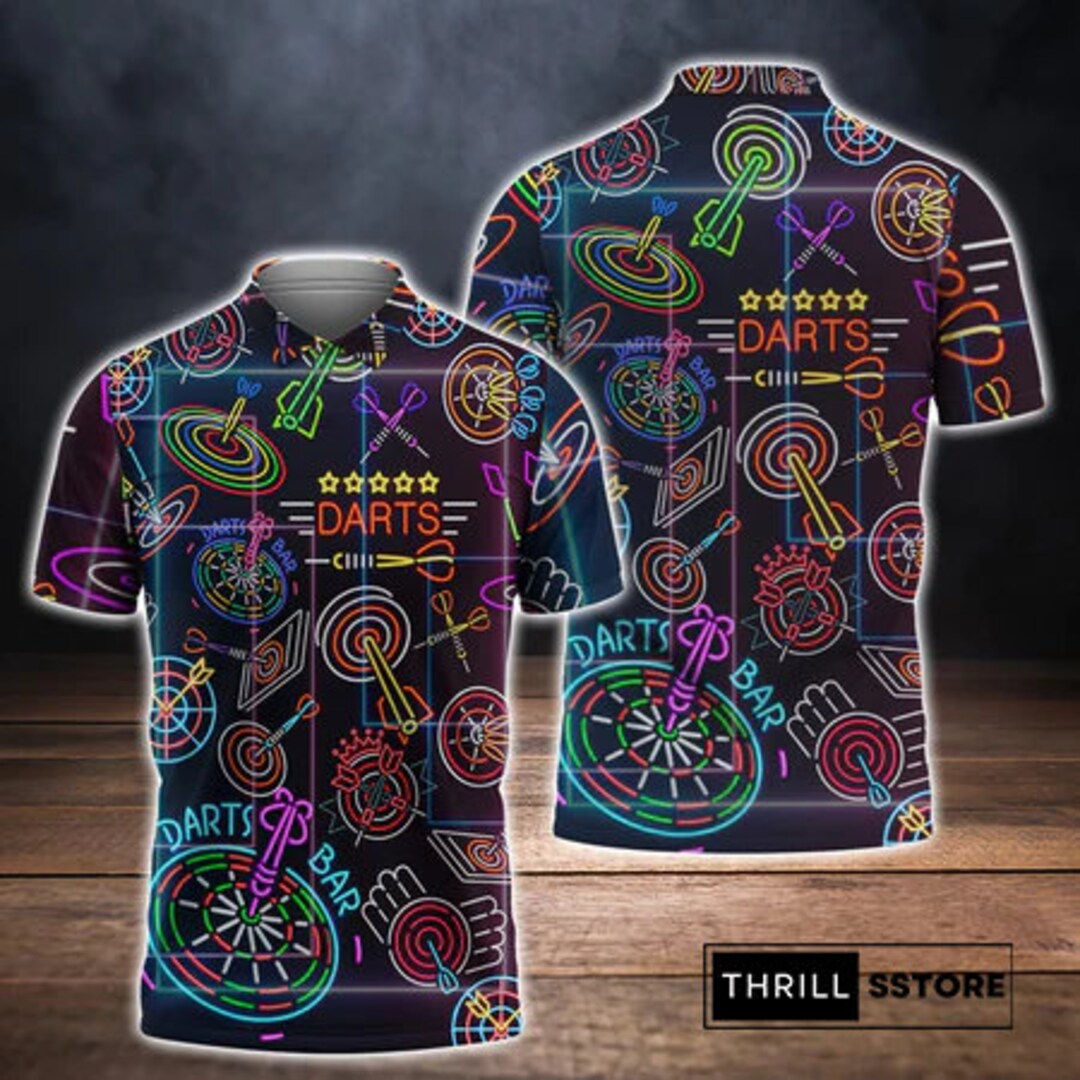 NEW Pro Dart Player Polo Shirt, Born to Shoot Design, High Quality ...