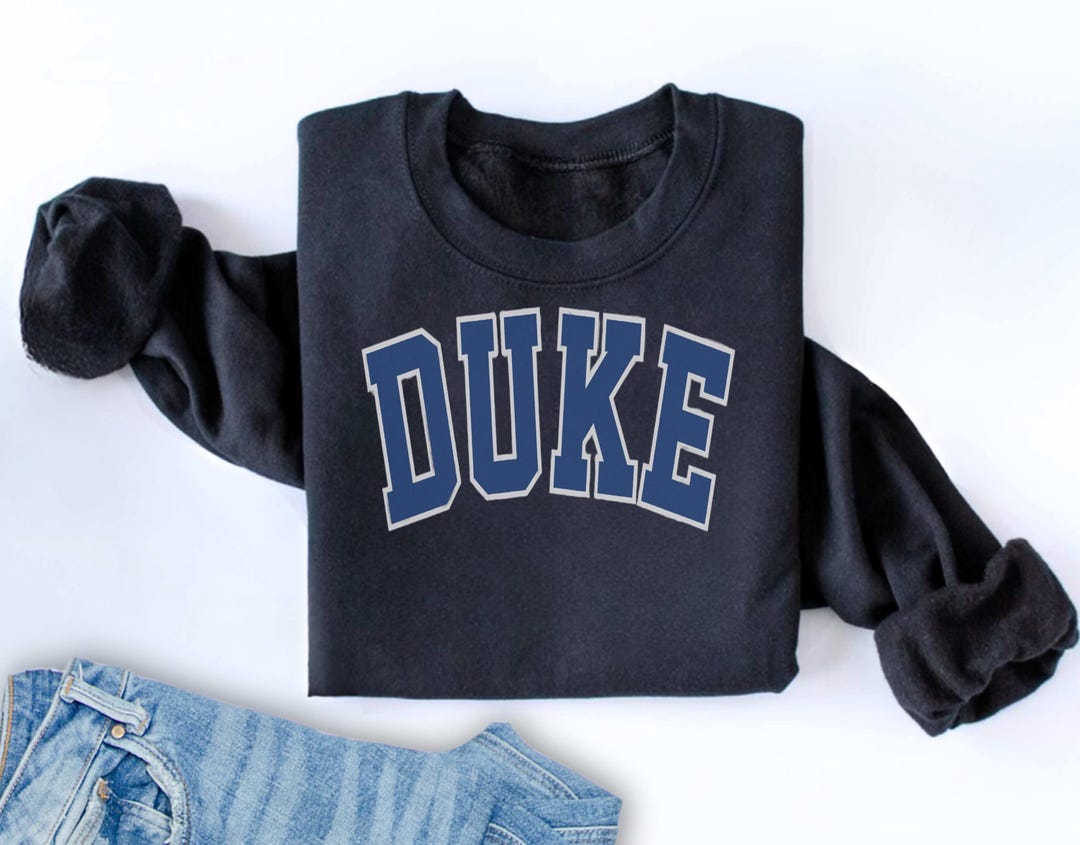 Duke Crewneck Sweatshirt Blue Devils College Sweater Game Day Hoodie ...