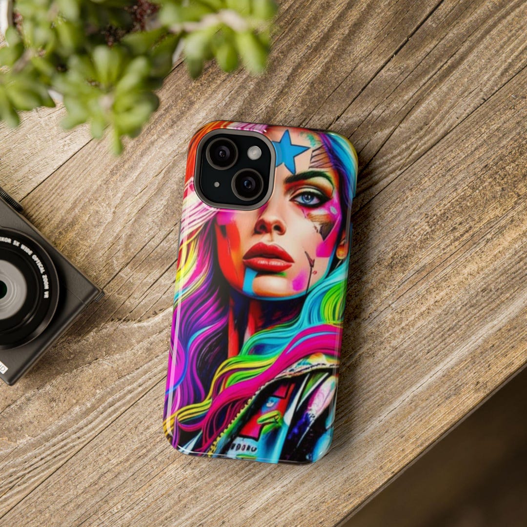 Neon Wonder Woman Magsafe iPhone Case: Durable Dual-layer Protection - Etsy