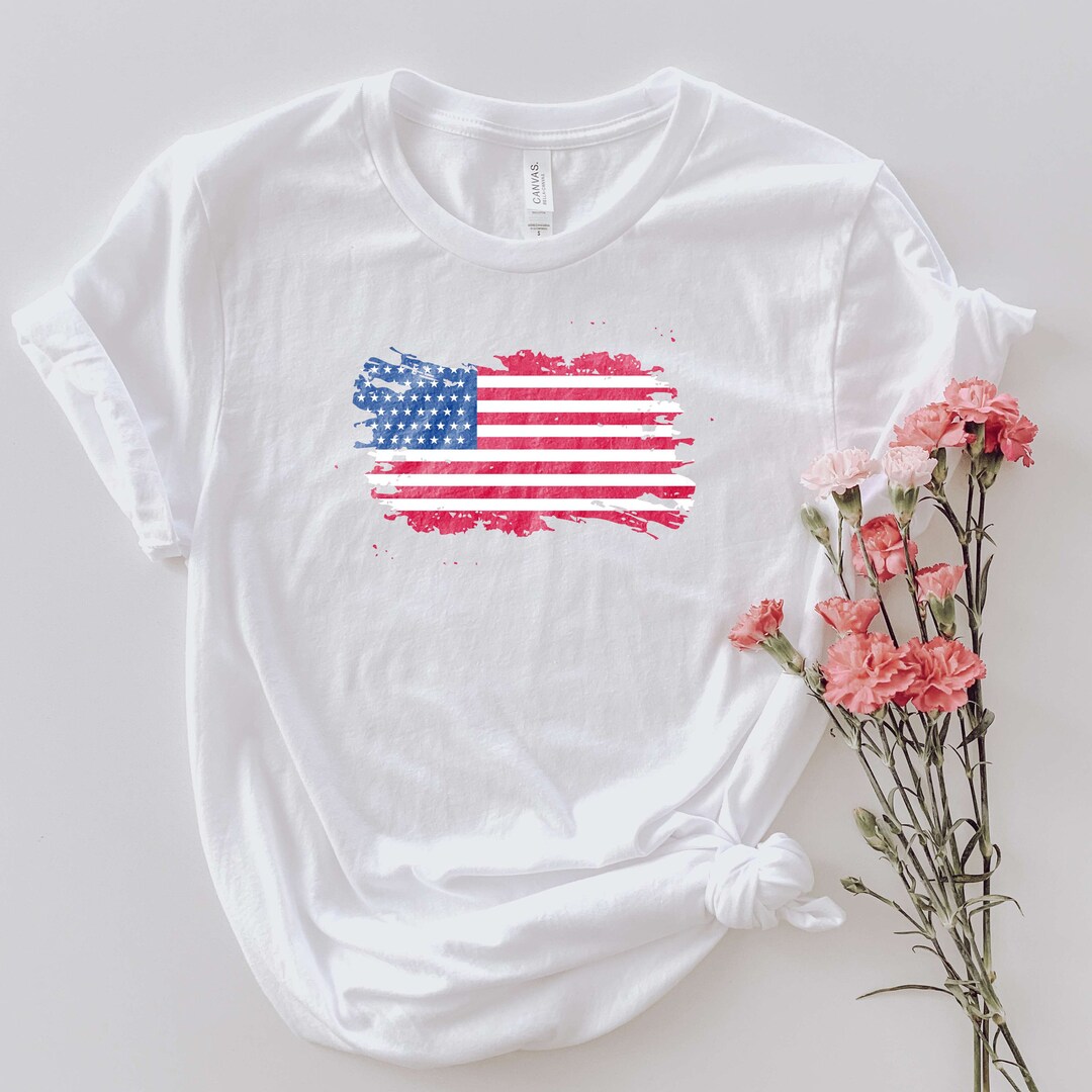 American Flag Shirt United States Patriotic States Unisex T-shirt Plus ...
