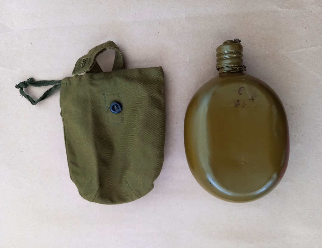 Soviet Military Water Flask, Original USSR Army Flask, Belt Case ...