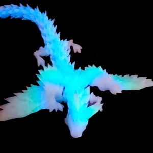 Articulated 3d Printed Glow in the Dark Gem Dragon Toy, Luminous Dragon ...