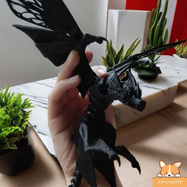 3d Printed Dragon Flexible Wings - Etsy