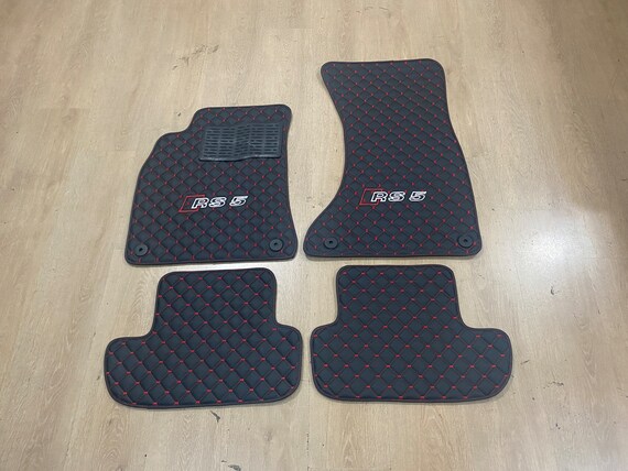 Leather Car Mat for Audi A5 S5 RS5 2007 2015 Coupe Embroidery Logo Free Shipping Set of 4 Production to Order Etsy