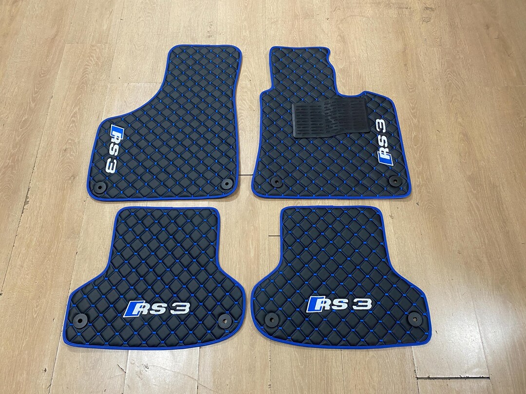 R.H.D Leather Car Mat for Audi RS3 2003-2012 8P Sportback , Embroidery ...