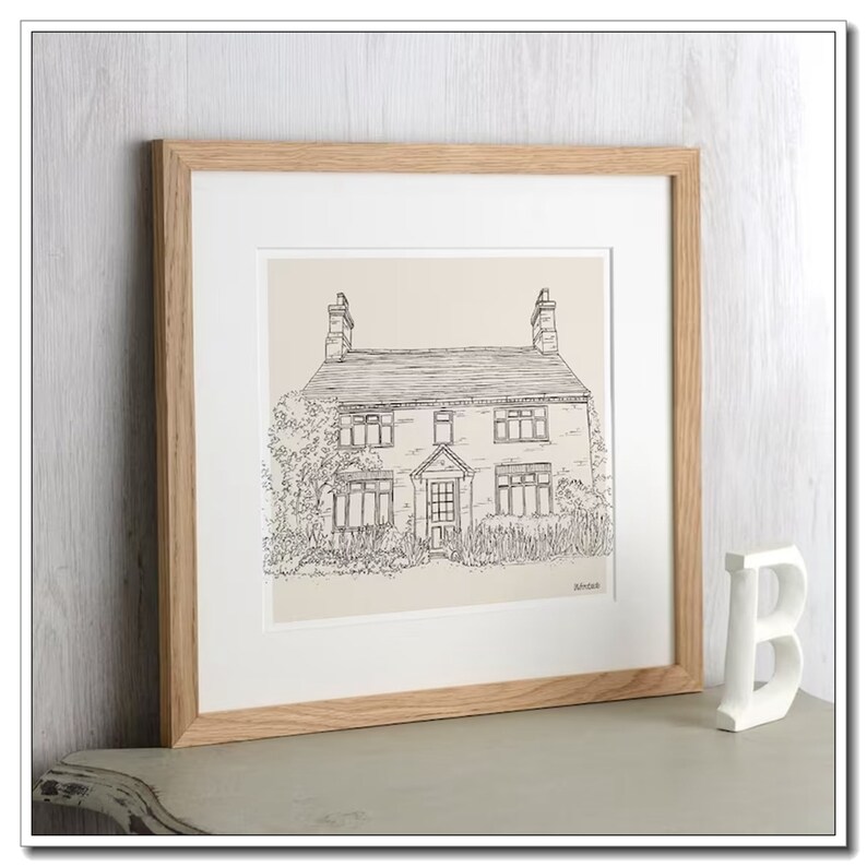 Hand Drawn Bespoke House Sketch Custom Illustration New Home Gift ...