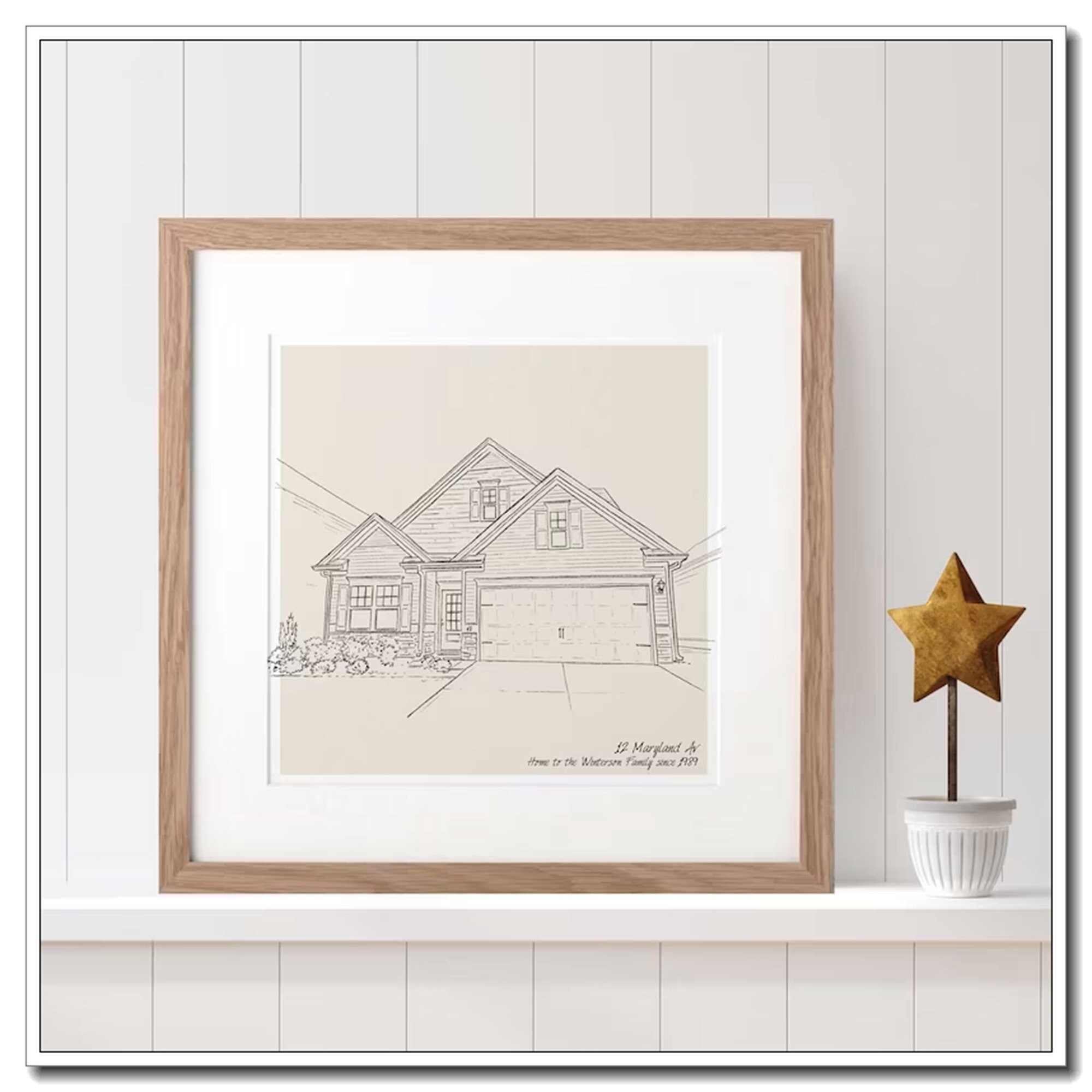 Hand Drawn Bespoke House Sketch Custom Illustration New Home Gift ...
