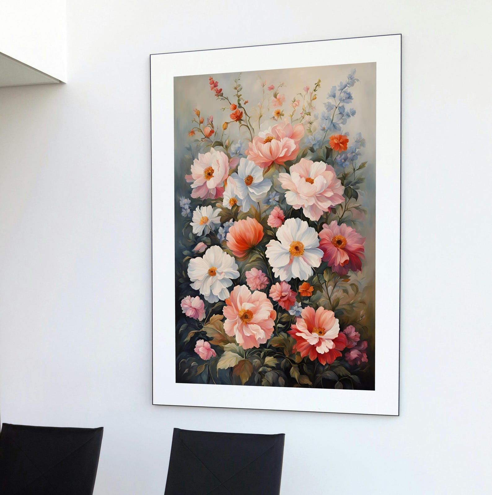 Pink Stil Life Flower Bouquet Wall Art Print, Wall Print for Decor ...