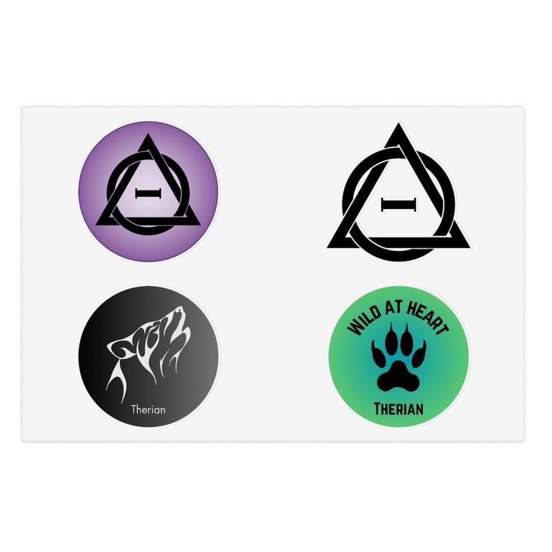 Therian Sticker Sheets, Vinyl Sticker, Therianthrope Stickers, Gift for ...