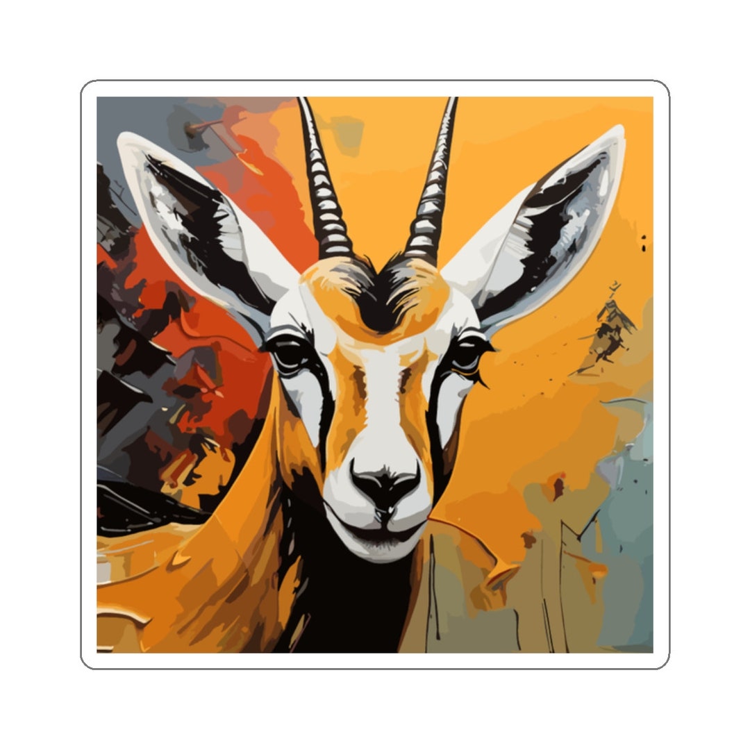 Springbok Kiss-cut Sticker, Deer Sticker, Safari Sticker, Wall Art ...