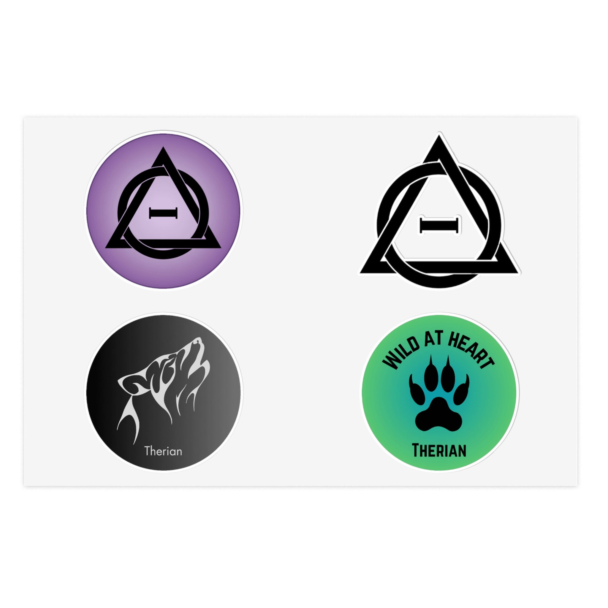 Therian Sticker Sheets, Vinyl Sticker, Therianthrope Stickers, Gift for ...