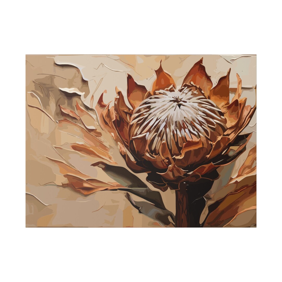 King Protea. South Africa's National Flower Depicted in Abstract Form ...