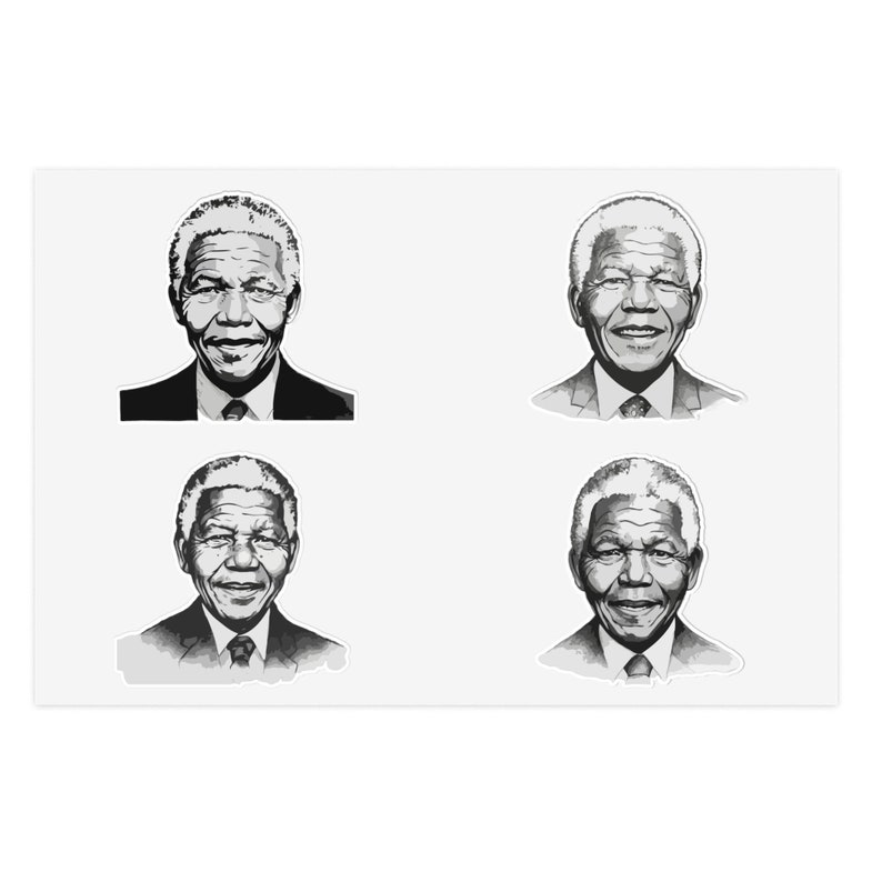 Nelson Mandela Sticker Sheets, Vinyl Sticker, South African, Gift for ...