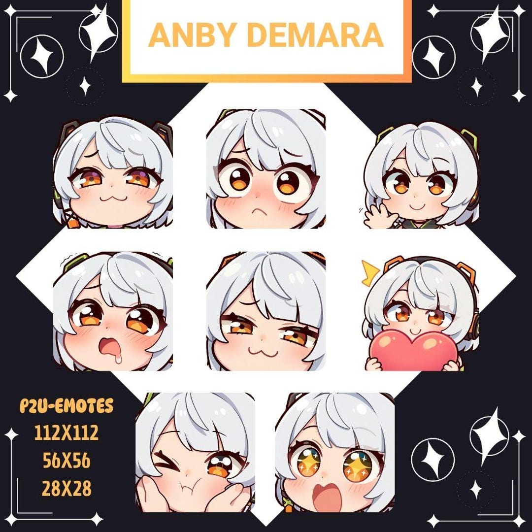 Anby Demara Zenless Zone Twitch/yt/discord Emotes Pack (digital ...