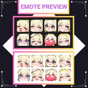 Elegg NIKKE Emote Pack: Chibi Kawaii Twitch/discord Emotes (digital ...