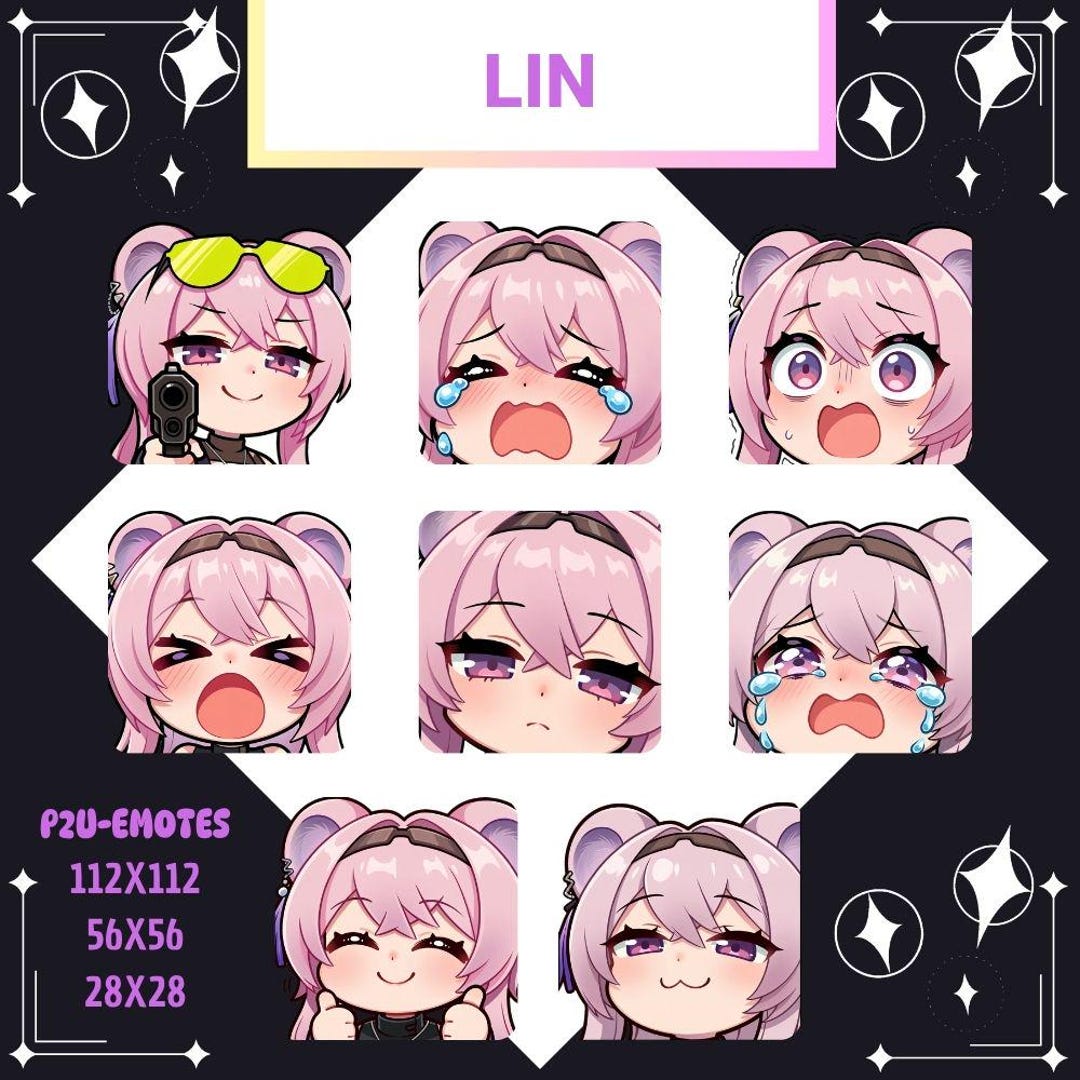 Arknights Lin Twitch/yt/discord Emotes Pack (digital Download) - Etsy