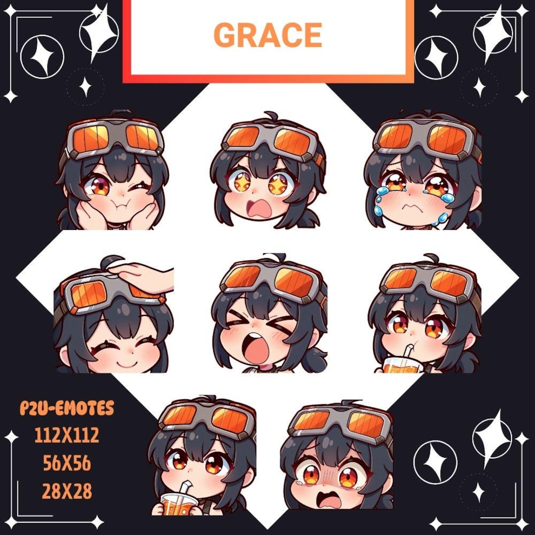 Zenless Zone Grace Twitch/yt/discord Emotes Pack (digital Download) - Etsy
