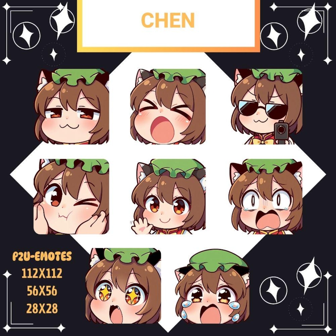 Touhou Chen Twitch/yt/discord Emotes Pack (digital Download) - Etsy