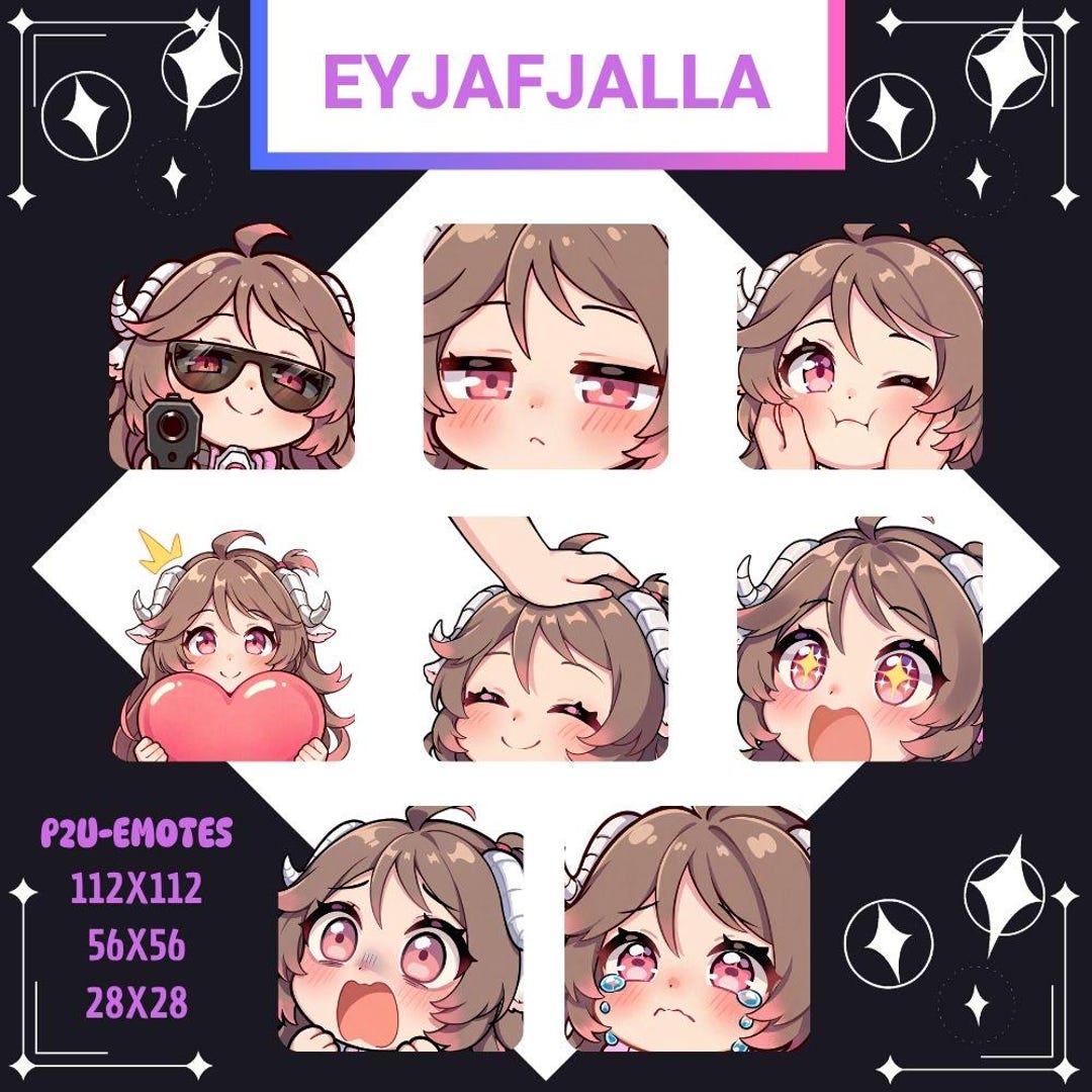 Eyjafjalla Arknights Twitch Emotes Pack: Streaming Assets (digital ...