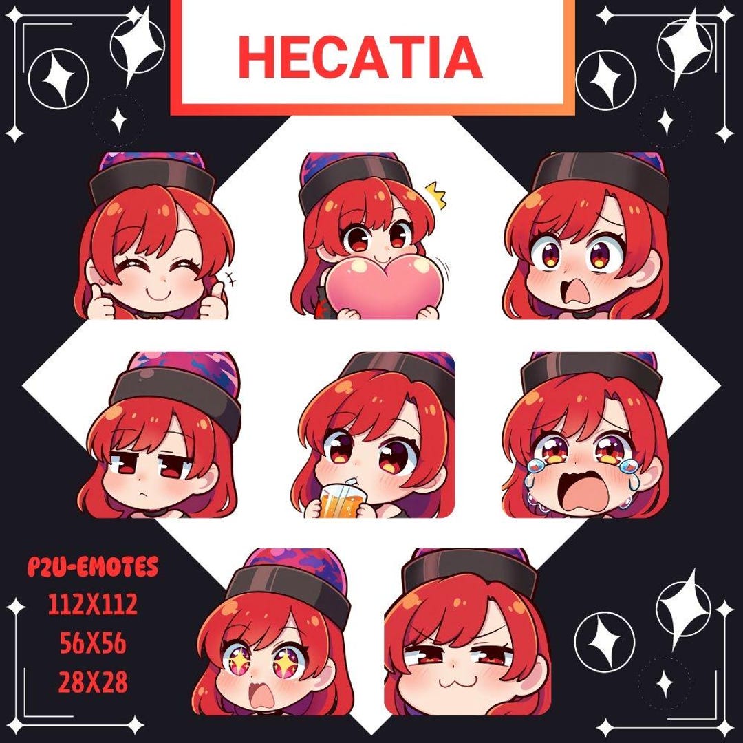 Touhou Hecatia Twitch/yt/discord Emotes Pack (digital Download) - Etsy