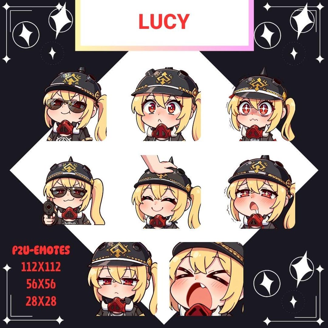 Zenless Zone Lucy Twitch/yt/discord Emotes Pack (digital Download) - Etsy