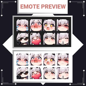 Modernia NIKKE Emote Pack: Kawaii Chibi Twitch/discord Emotes (digital ...
