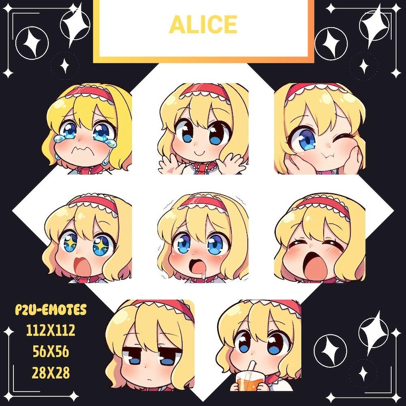 Touhou Alice Twitch/yt/discord Emotes Pack (digital Download) - Etsy
