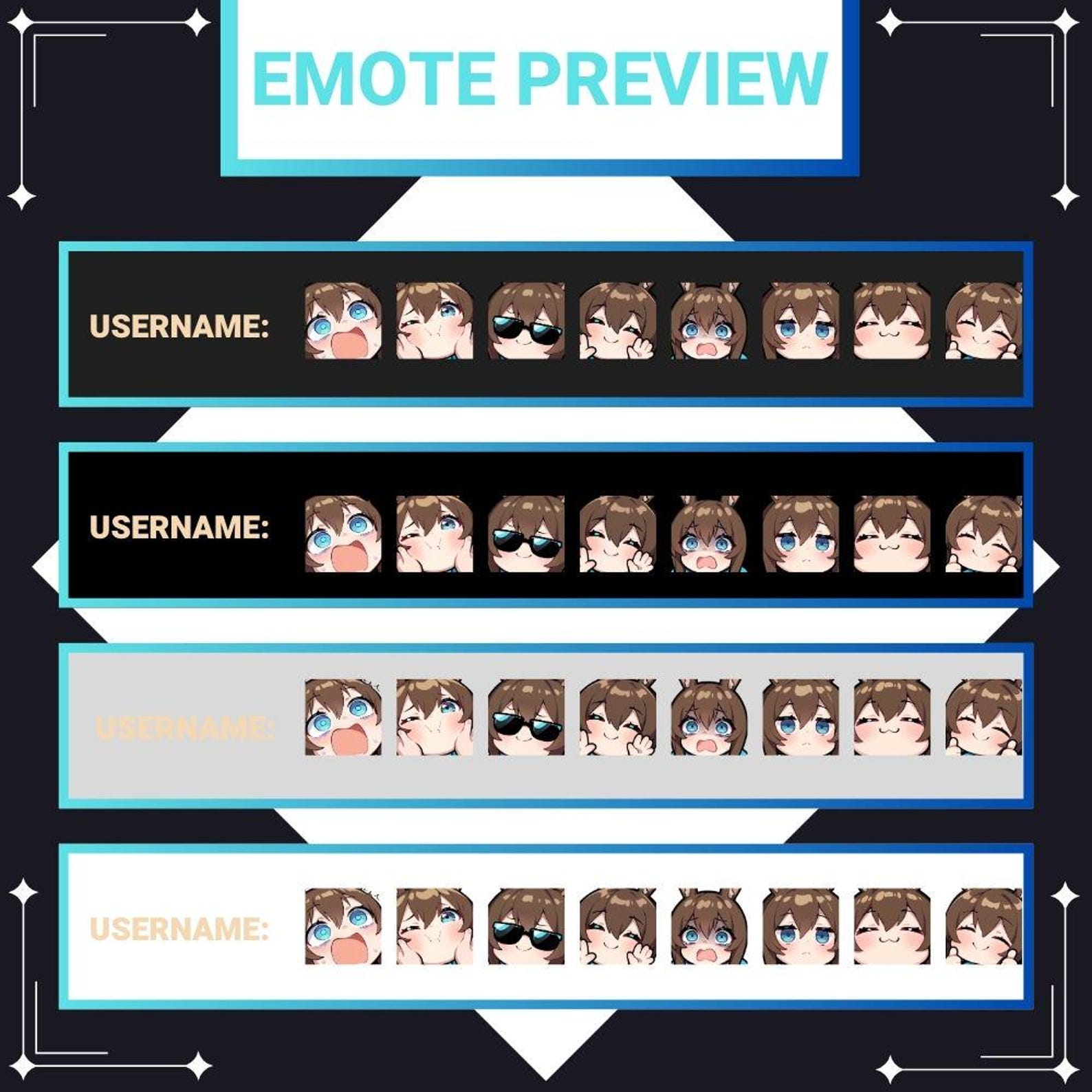 Twitch Emote Pack 8x, Arknights - Amiya, Discord Emote, Streaming ...