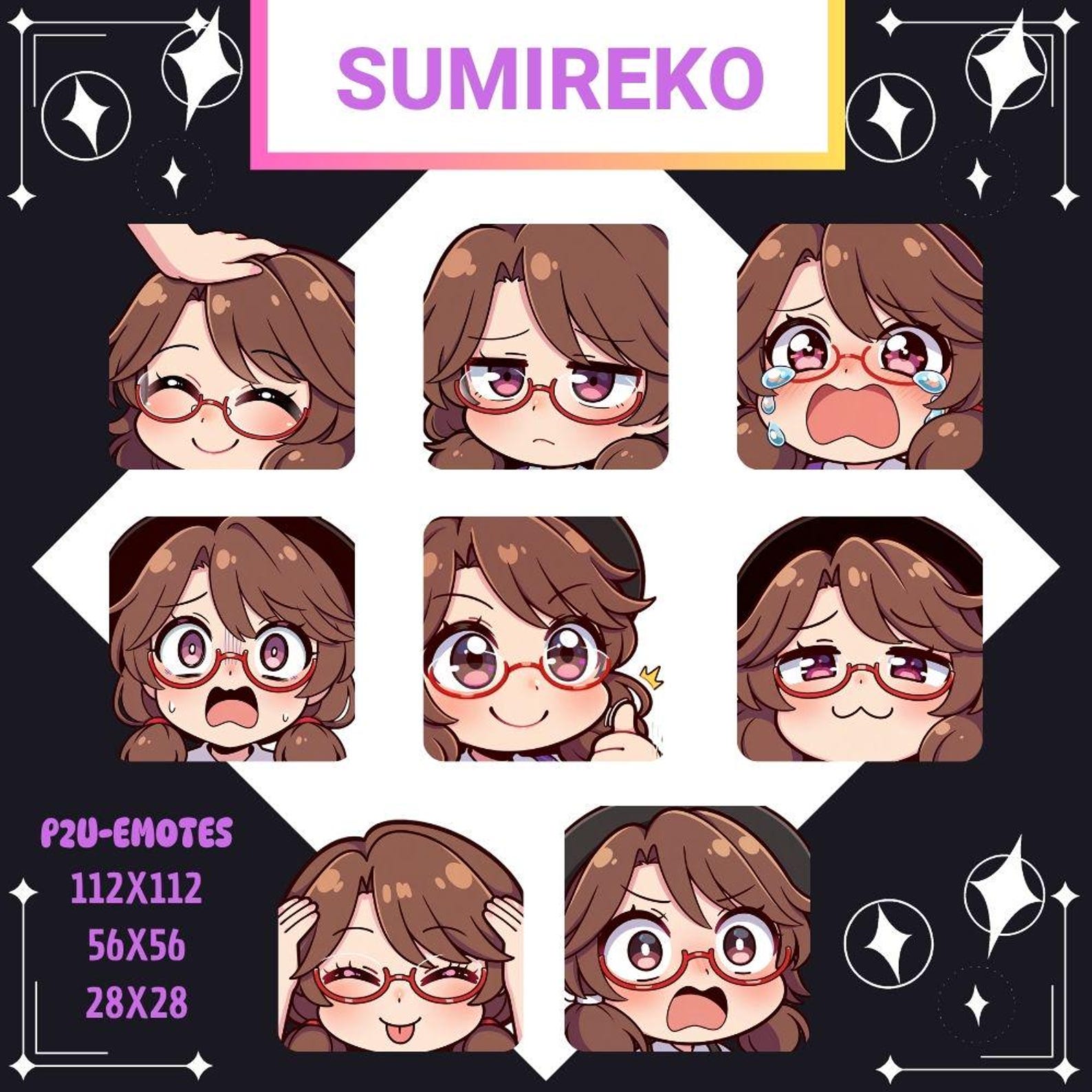 Usami Sumireko Touhou Twitch/yt/discord Emotes Pack (digital Download ...