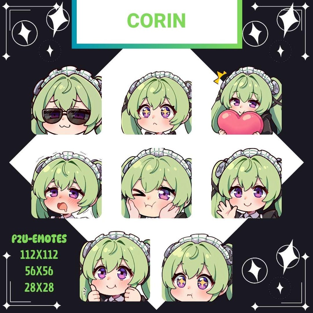 Corin Zenless Zone Twitch/yt/discord Emotes Pack (digital Download) - Etsy