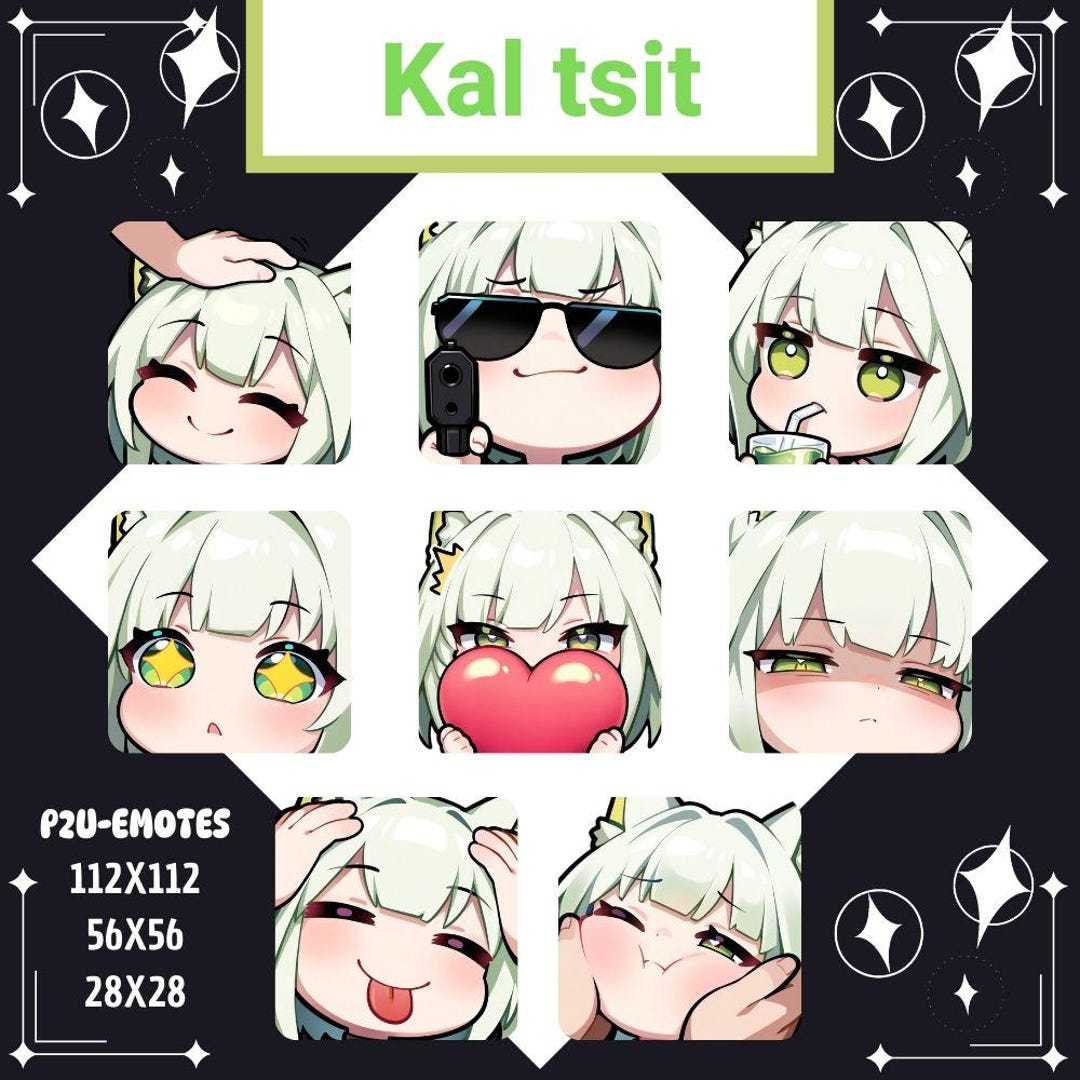 Twitch Emote Pack 8x, Arknights - Kaltsit, Discord Emote, Streaming ...