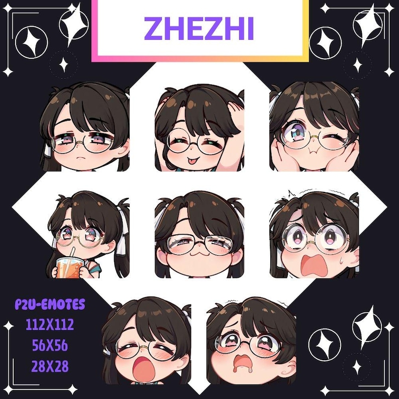 Zhezhi Wuthering Waves Twitch/yt/discord Emotes Pack (digital Download ...