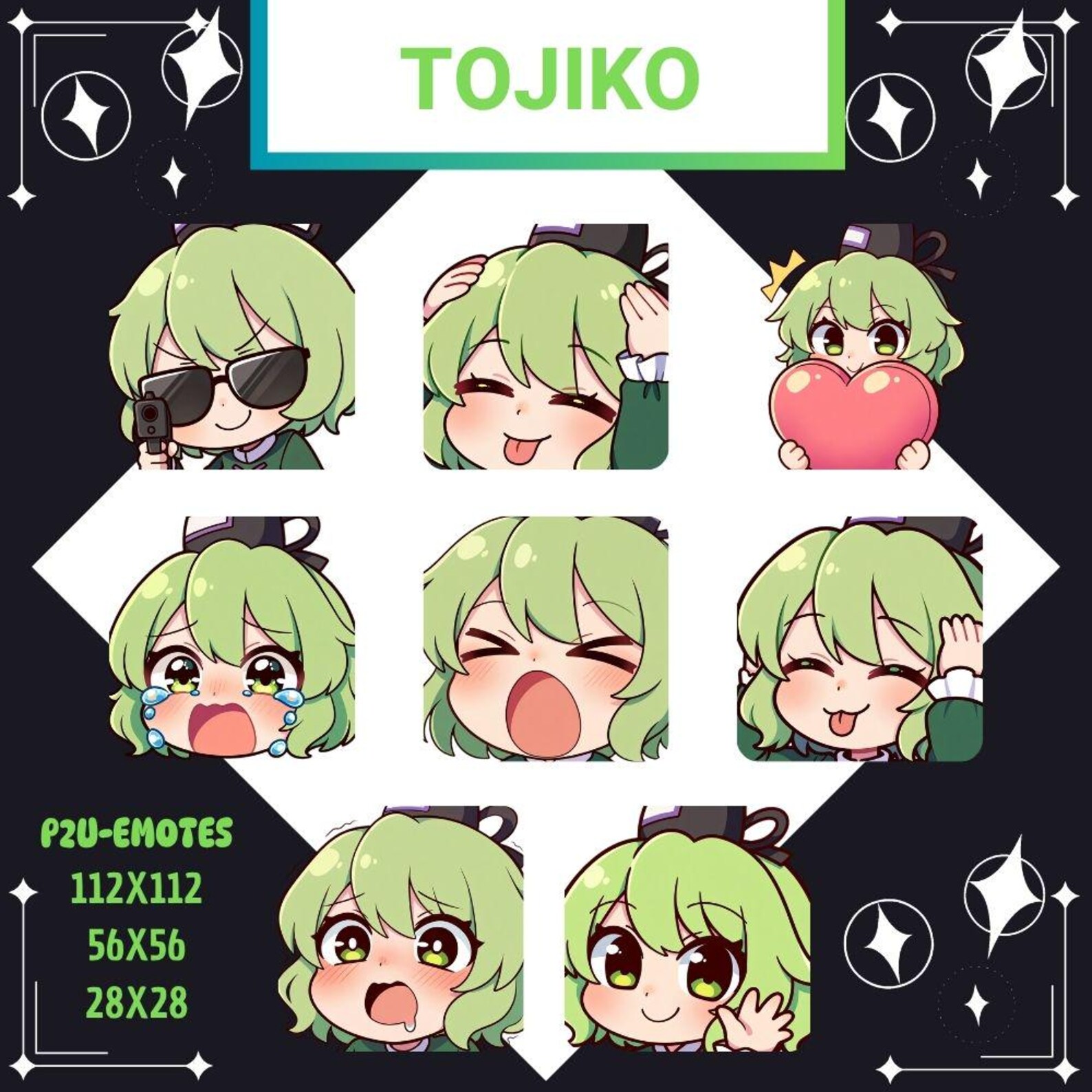 Touhou Tojiko Twitch/yt/discord Emotes Pack (digital Download) - Etsy