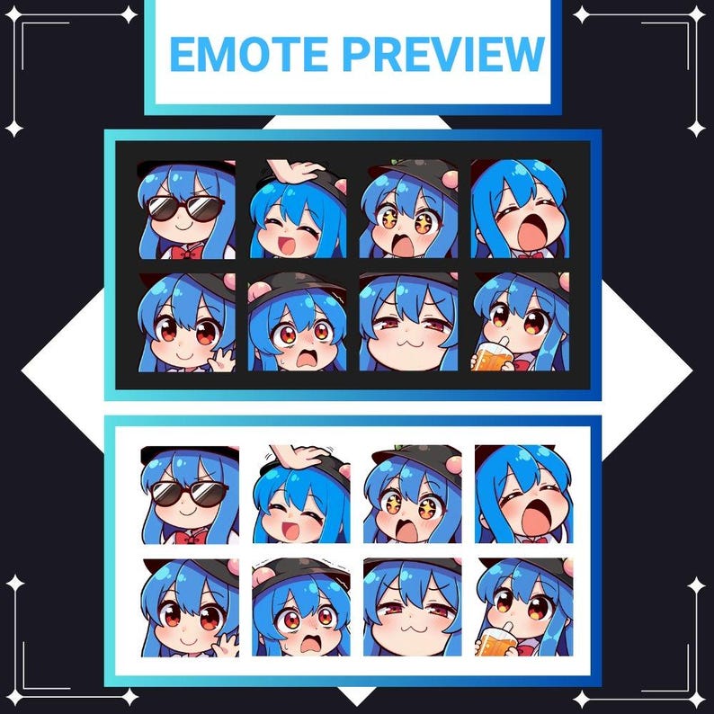 Touhou Tenshi Twitch/yt/discord Emotes Pack (digital Download) - Etsy