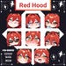 Twitch Emote Pack 8x, Red Hood NIKKE, Discord Emote, Chibi, Kawaii ...